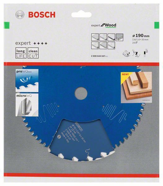List kružne testere Expert for Wood Bosch 2608644047, 190 x 30 x 2,6 mm, 24