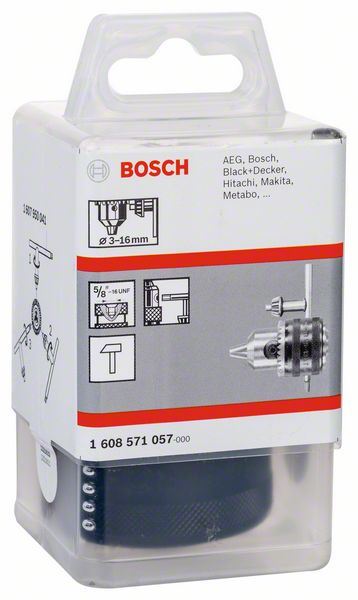 Klasična stezna glava do 16 mm Bosch 1608571057, 3-16 mm, 5/8" - 16