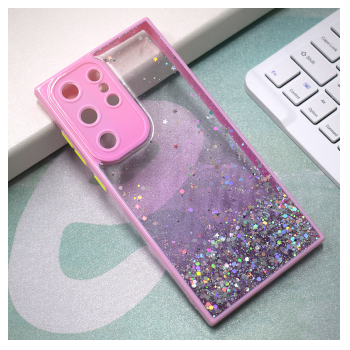 Maska Frame Glitter za Samsung S23 Ultra/ S918B roze.