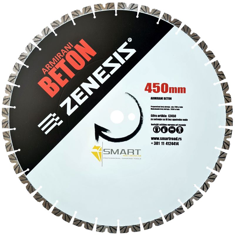 Zenesis EZ450 Dijamantski disk Zenesis 450mm – beton