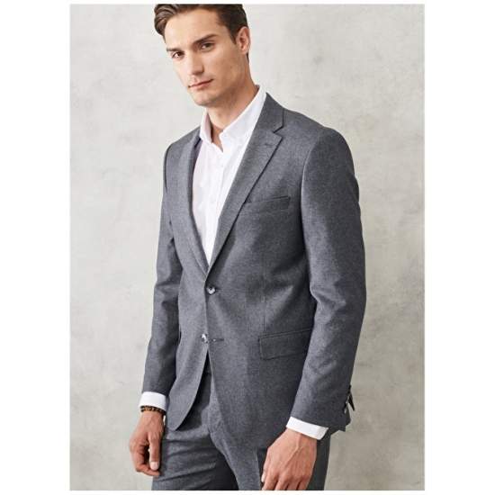 Altınyıldız Classic 4A3022200027 Mono Collar Normal Waist Regular Fit Gray - Black Men's Suit