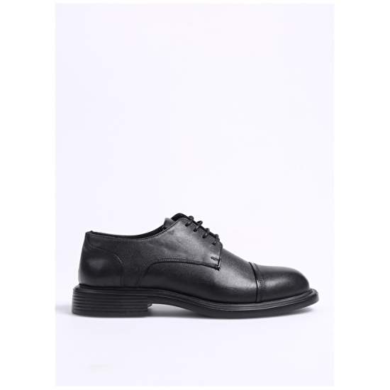 Factory Leather Black Men's Classic Shoes JOSE