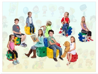 Stolice za decu (set od 10kom) od BIG PUZZLE kocki 60kom
