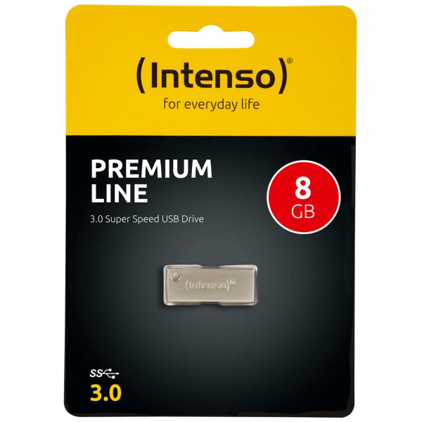 (Intenso) USB Flash 8GB Hi-Speed USB 3.0 up to 100MB/s, Premium Line - USB3.0-8GB/Premium Line