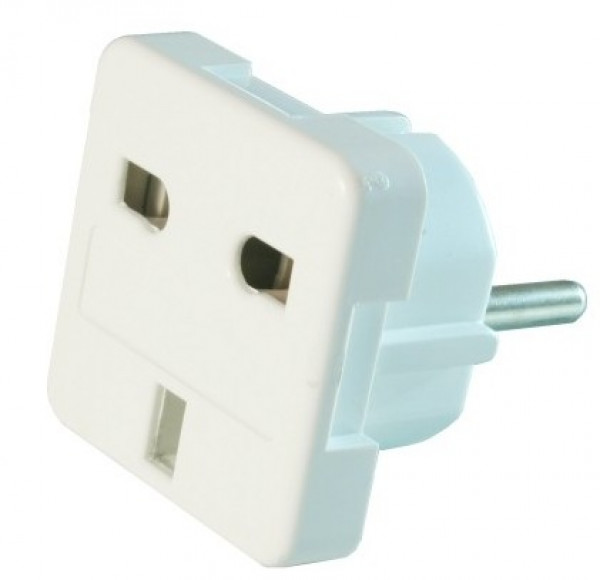 A-AC-UKEU-001 Gembird AC power adapter UK socket to EU Schuko plug 7.5A Travel Adapter