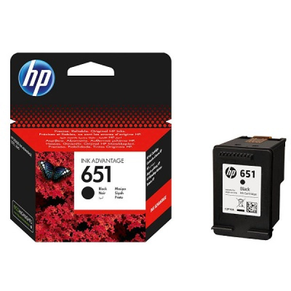 HP ink C2P10AE No.651 blk ( )