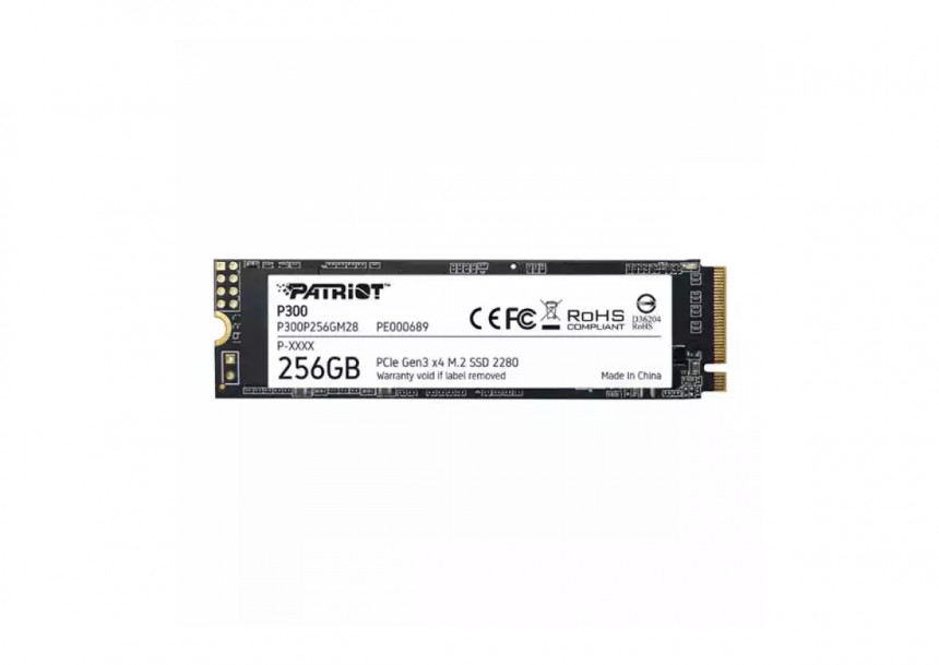 SSD M.2 NVMe 256GB Patriot P300 1700MBs/1100MBs P300P256GM28