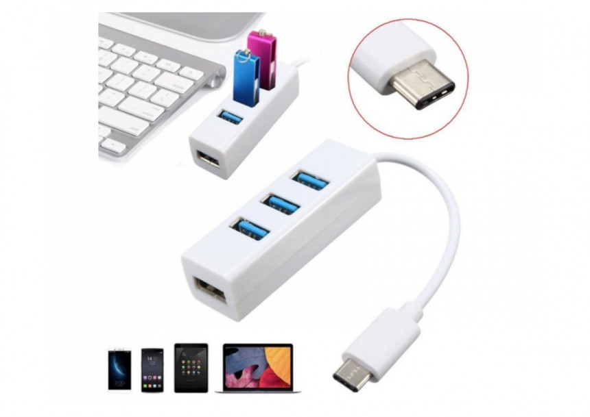 USB 3.1 tip C na 4xHUB 3.0