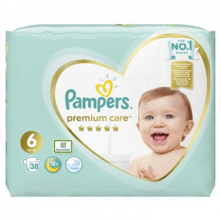 PAMPERS 6 PREMIUM CARE 13+KG 38KOM