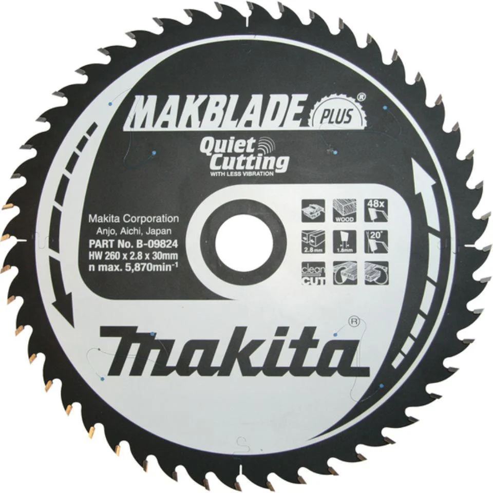 Makita TCT list testere 260×30 48 T