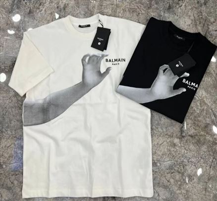 Balmain statue-print cotton T-shirt