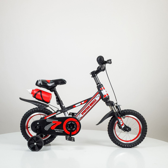 Dečiji bicikl sa amortizerom vel.12″ model 714 crveni