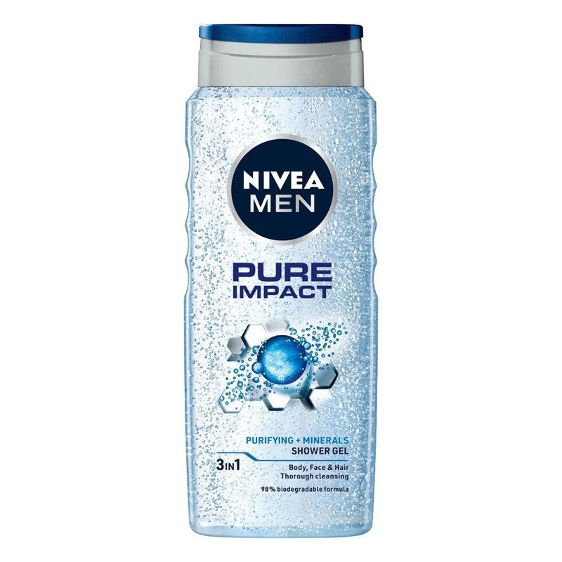 NIVEA GEL ZA TUŠIRANJE 500ML MEN PURE IMPACT 80893