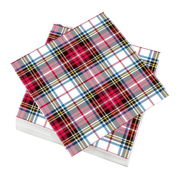 Salvete 73225 33×33 1/50 Tartan belo-crvena