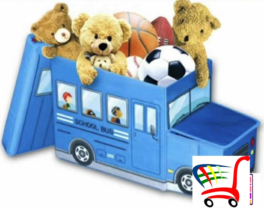 Kutija za igracke autobus tabure i kutija za igracke plavi – Kutija za igracke autobus tabure i kutija za igracke plavi