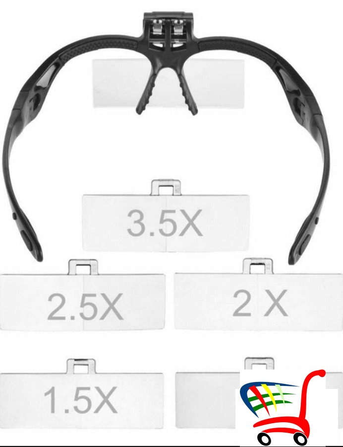 Lupa naočare sa Led Svetlom / 1.0 – 3.5X – Lupa naočare sa Led Svetlom / 1.0 – 3.5X