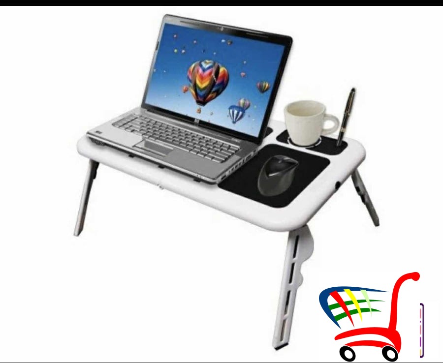 Sto za laptop sa dva kulera – E-table – Sto za laptop sa dva kulera – E-table