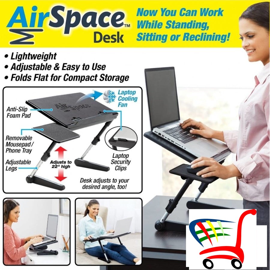 STO za laptop sa kulerom Air Space / sklopivi – STO za laptop sa kulerom Air Space / sklopivi