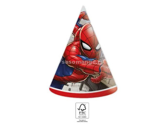 Spiderman crime fighter party kapa 6 kom ( PS93952 )