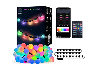 Led RGB lampice za dekoraciju 10m + daljinski + Aplikacija