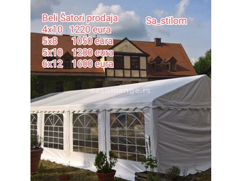 Prodaja belih šatora
