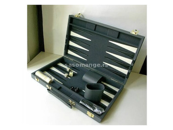 Backgammon grey pleather suitcase (38cm) 604165