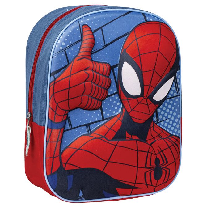 Ranac predškolski 3D Spiderman Cerda 2100004343 plavo-crveni