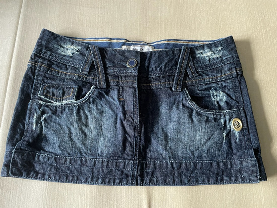 BERSHKA ultra mini jeans suknja