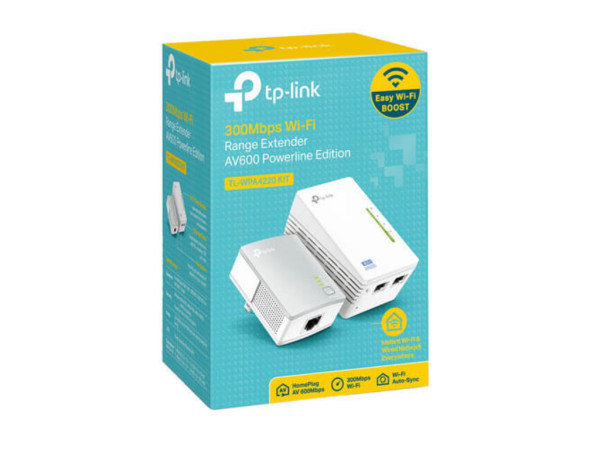 TP-LINK Powerline adapter AV600 300Mbps/600Mbps,HomePlug AV,Plug and Play(TL-WPA4220&TL-PA4010) (TL-WPA4220 KIT)