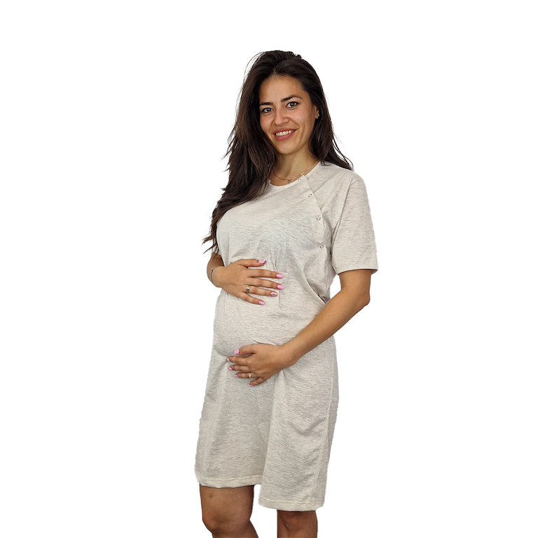 Spavaćica za trudnice i dojenje Bež
