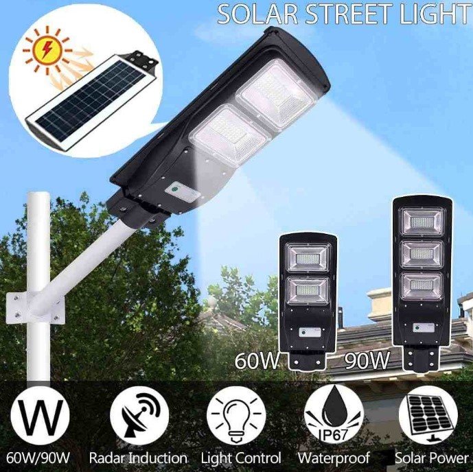 Solarni LED Reflektor Dvorisna Lampa za stub – Solarni LED Reflektor Dvorisna Lampa za stub