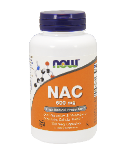 NOW NAC (N-Acetyl Cysteine) 600mg
100 Veg. Caps.