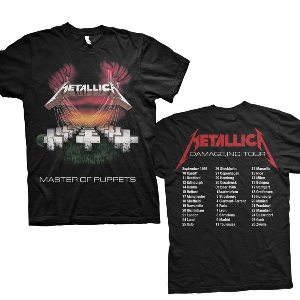 Metallica – Master Of Puppets European Tour ’86 – Uni – BL – TS:1XL