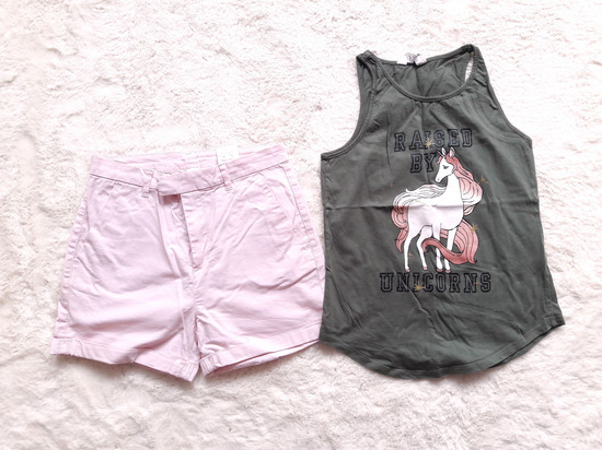    H&M šort i majica, pony, 152