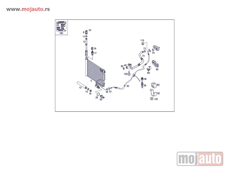 Mercedes C-Class W203 Hladnjak Klime 00-07, NOVO