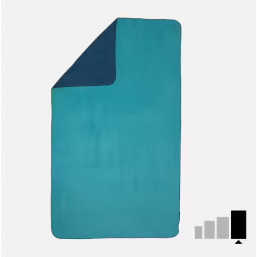 Dvostrani peškir od mikrovlakana plavo zeleni XL