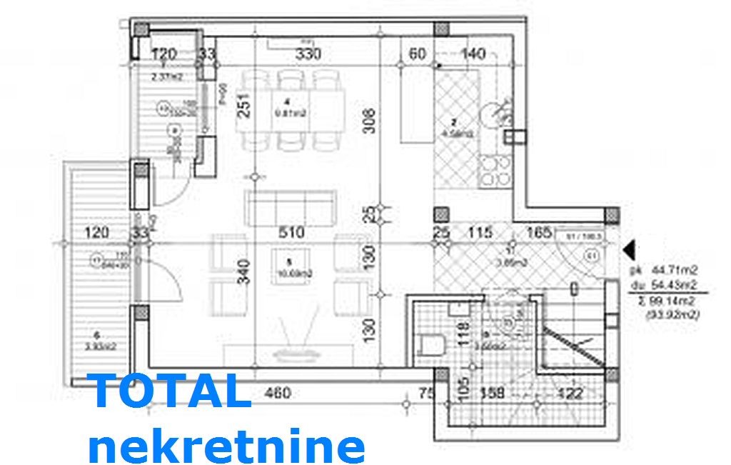 Stan,NOVI SAD,TELEP 104.00m2,206200€ , ID: 1093563