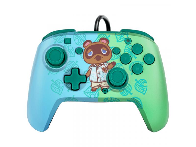 PDP FACEOFF DELUXE+ AUDIO WIRED CONTROLLER: ANIMAL CROSSING TOM NOOK