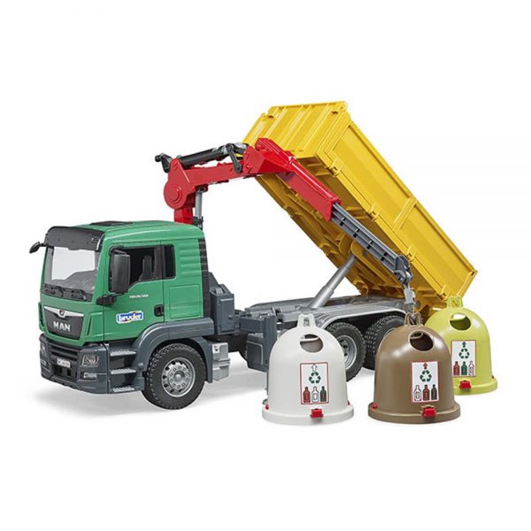 Igračka kamion MAN TGS kiper sa utovarnom rukom + kontejneri Bruder