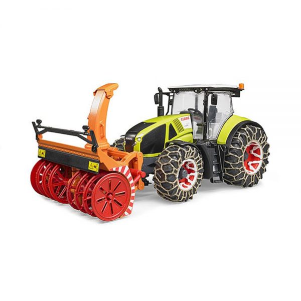Igračka Traktor Claas axion sa lancima i čistačem snega Bruder