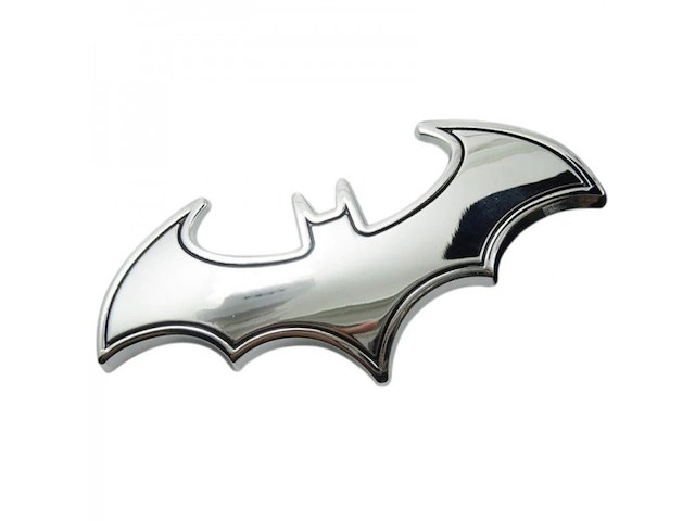 Batman 3D metalna nalepnica, (car sticker) srebrna