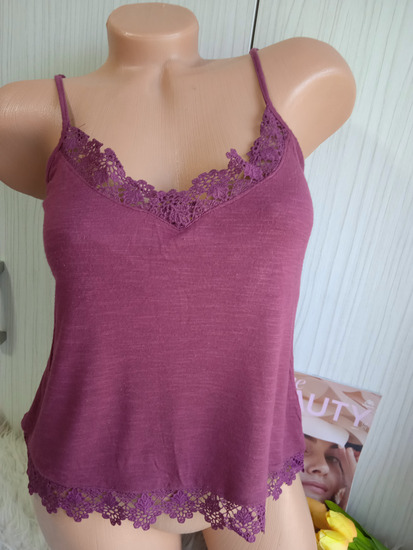 Primark bordo bluza sa cipkom vel s