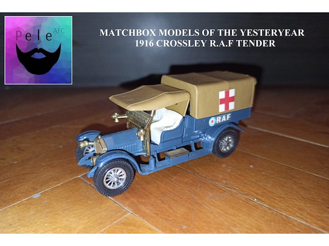 Matchbox Yesteryear WW1 1916 Crossley RAF Tender