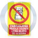 Zabranjena prodaja cigareta maloletnim licima 100x150mm