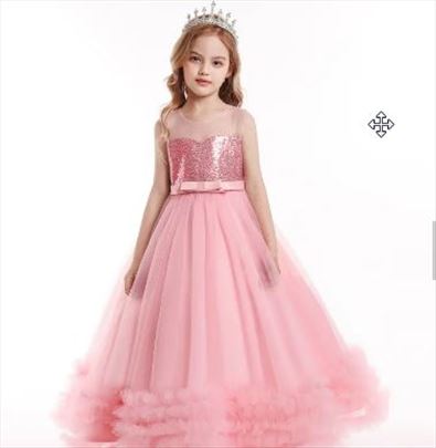 Roze gala duga dugacka svecana haljina haljine za