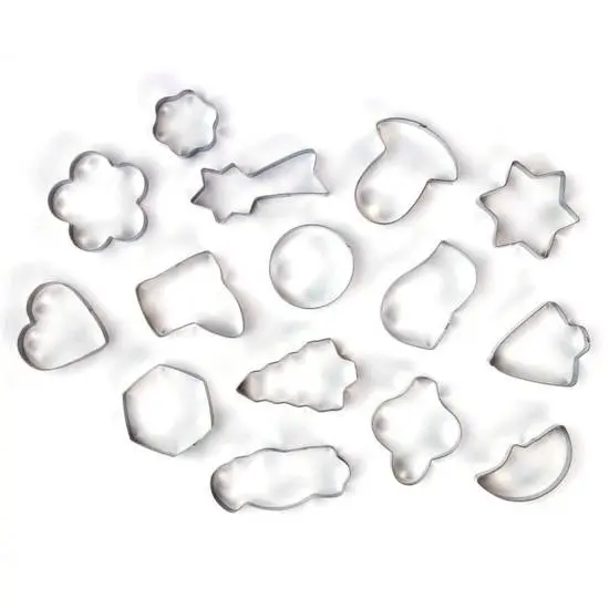 NAVA Kalupi za kolačiće srebrni 15 oblika srebrni