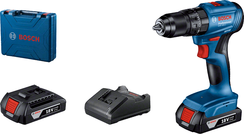 Bosch akumulatorska vibraciona bušilica - odvrtač GSB 185-Li; 18V 2x2,0Ah u koferu (06019K3100)ID EK000547431