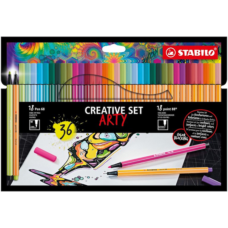 Kreativni set STABILO Pen 68 + STABILO point 88 Arty 1/36