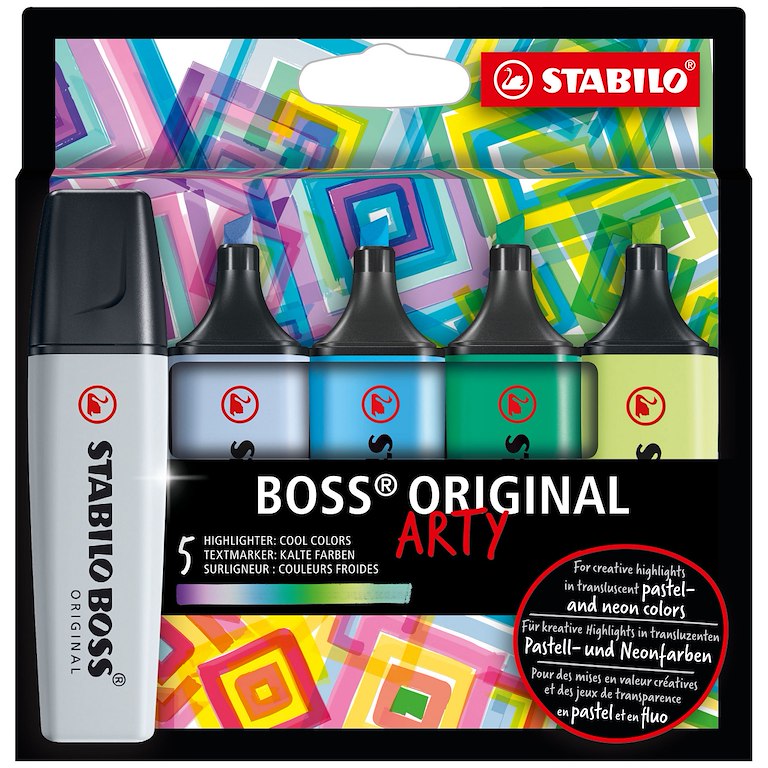 Signir STABILO BOSS ORIGINAL Arty set 1/5 hladne boje