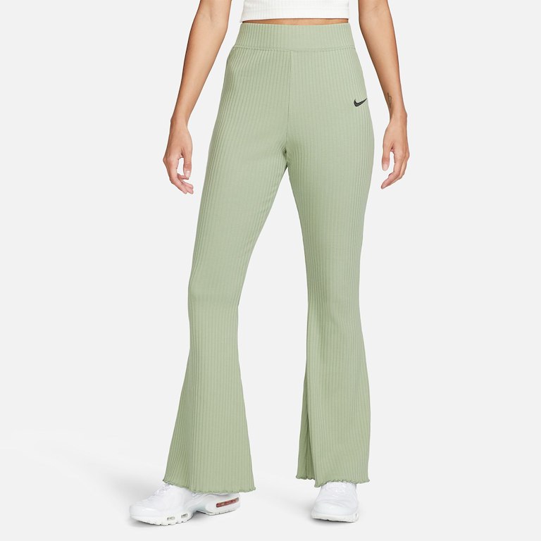 Nike W NSW RIB JRSY PANT, ženske pantalone, zelena